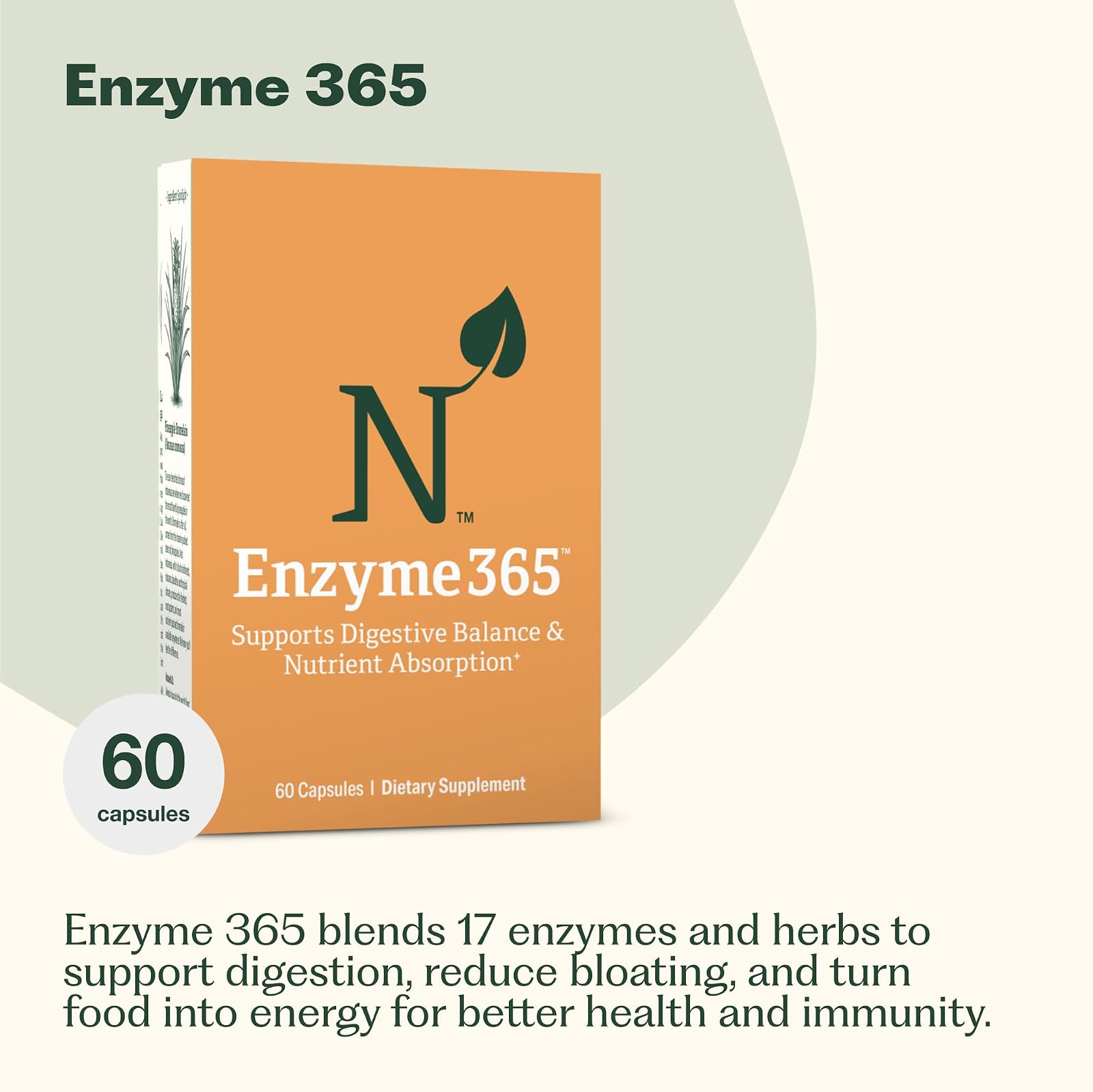 Advanced digestive support with Enzyme 365
