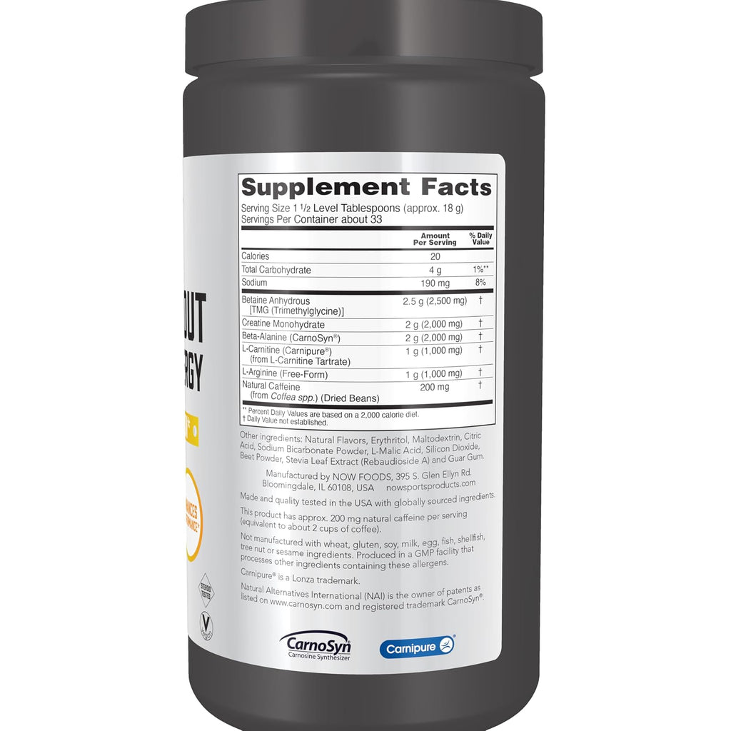 Advanced energy formula for workouts