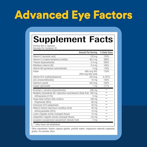 Advanced eye factors supplement
