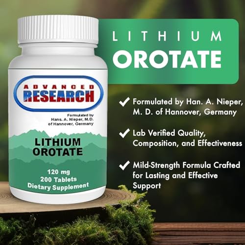 Advanced formula lithium orotate tablets