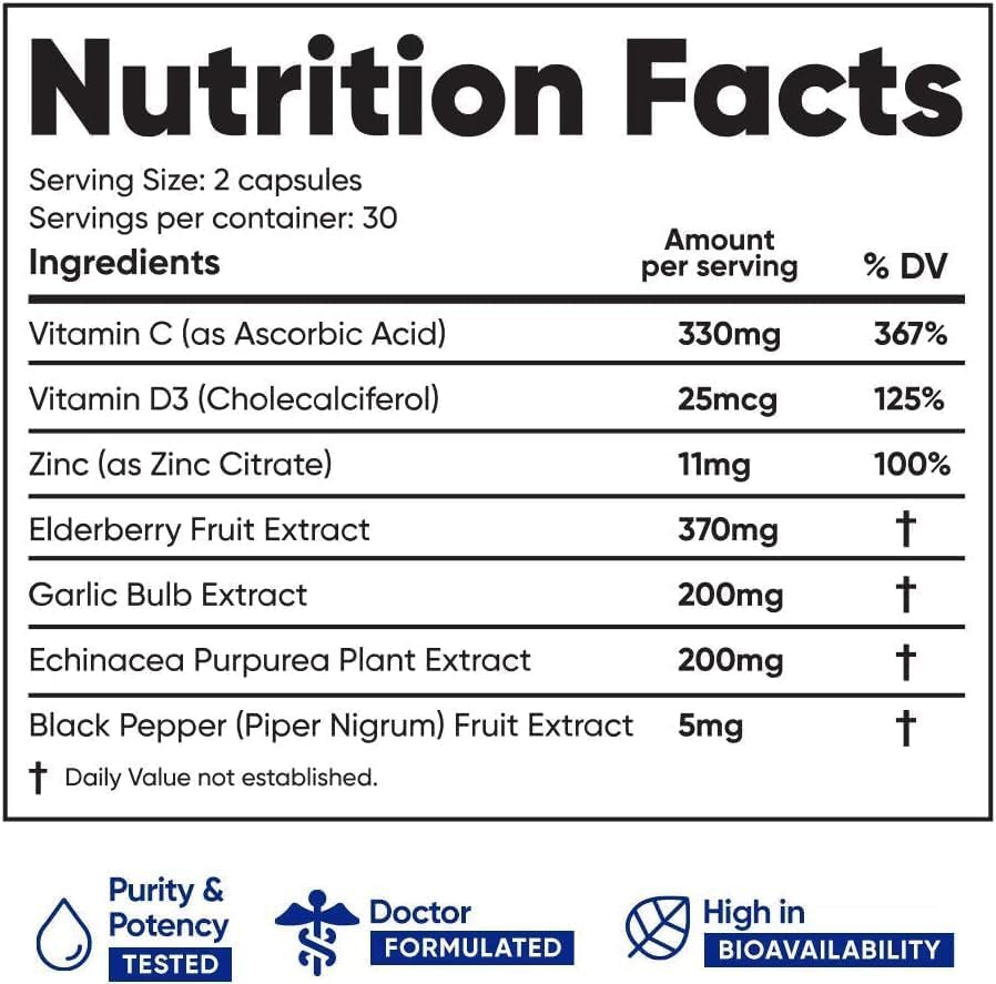 Advanced immune support multivitamin for men