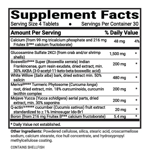 advanced joint support glucosamine tablets
