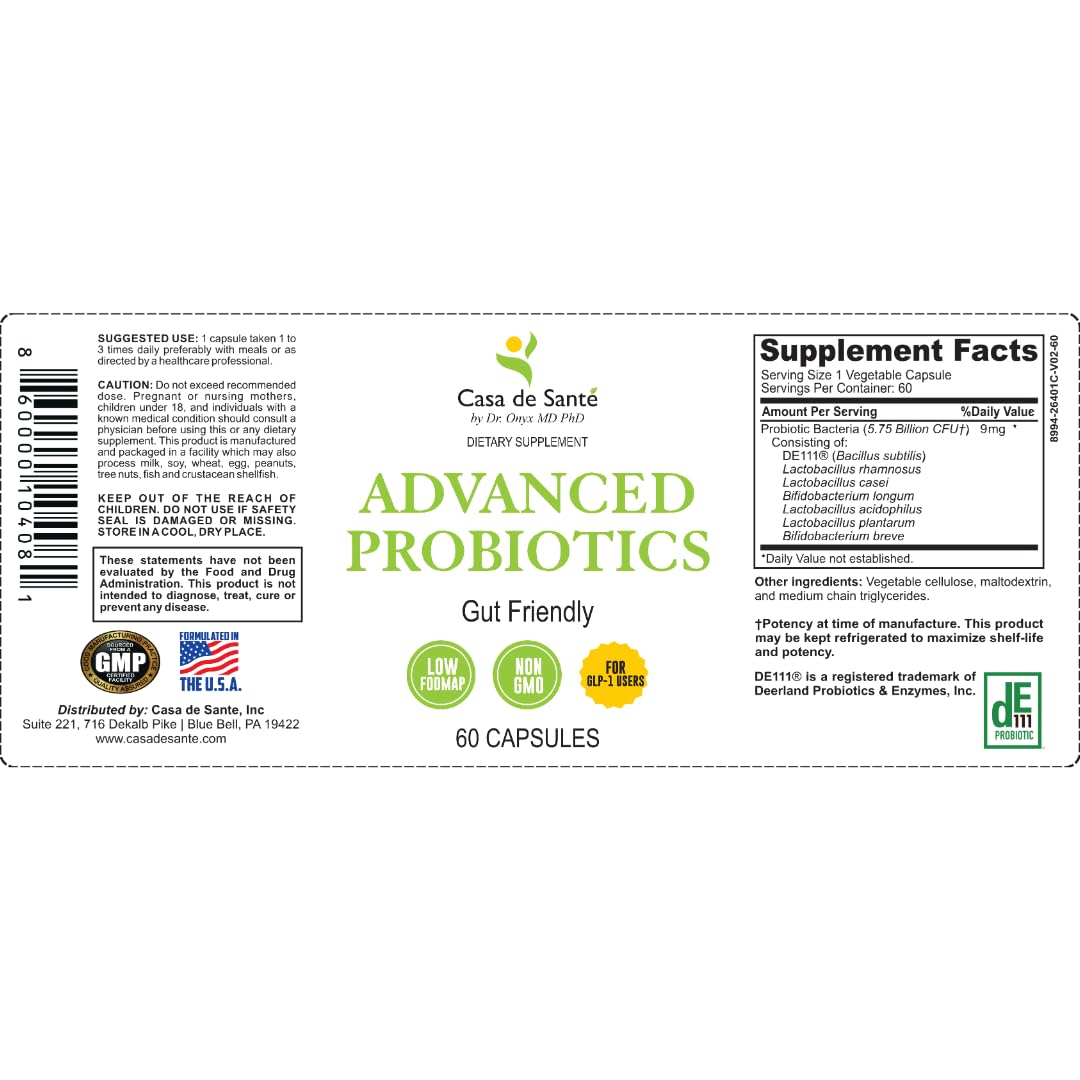 Advanced probiotic supplement for digestive balance
