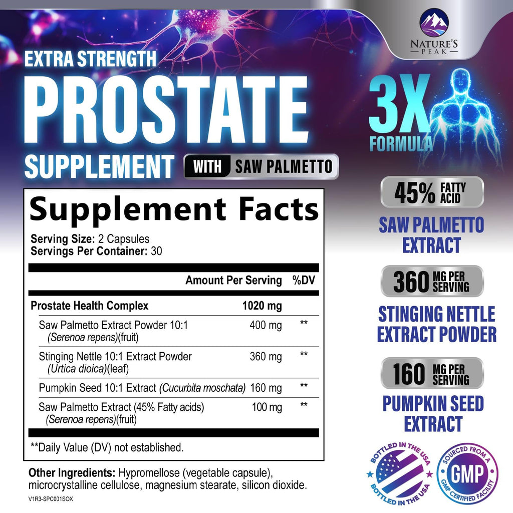 Advanced strength saw palmetto capsules