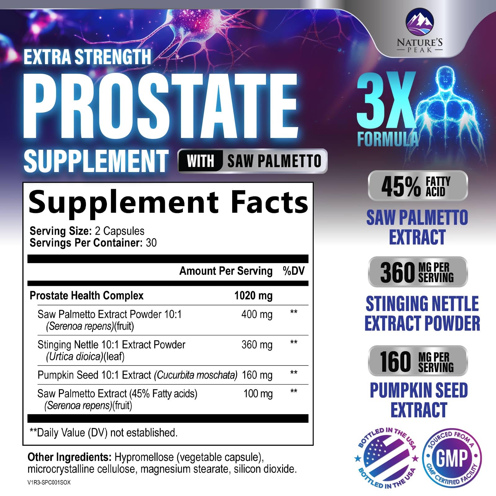 Advanced strength saw palmetto capsules