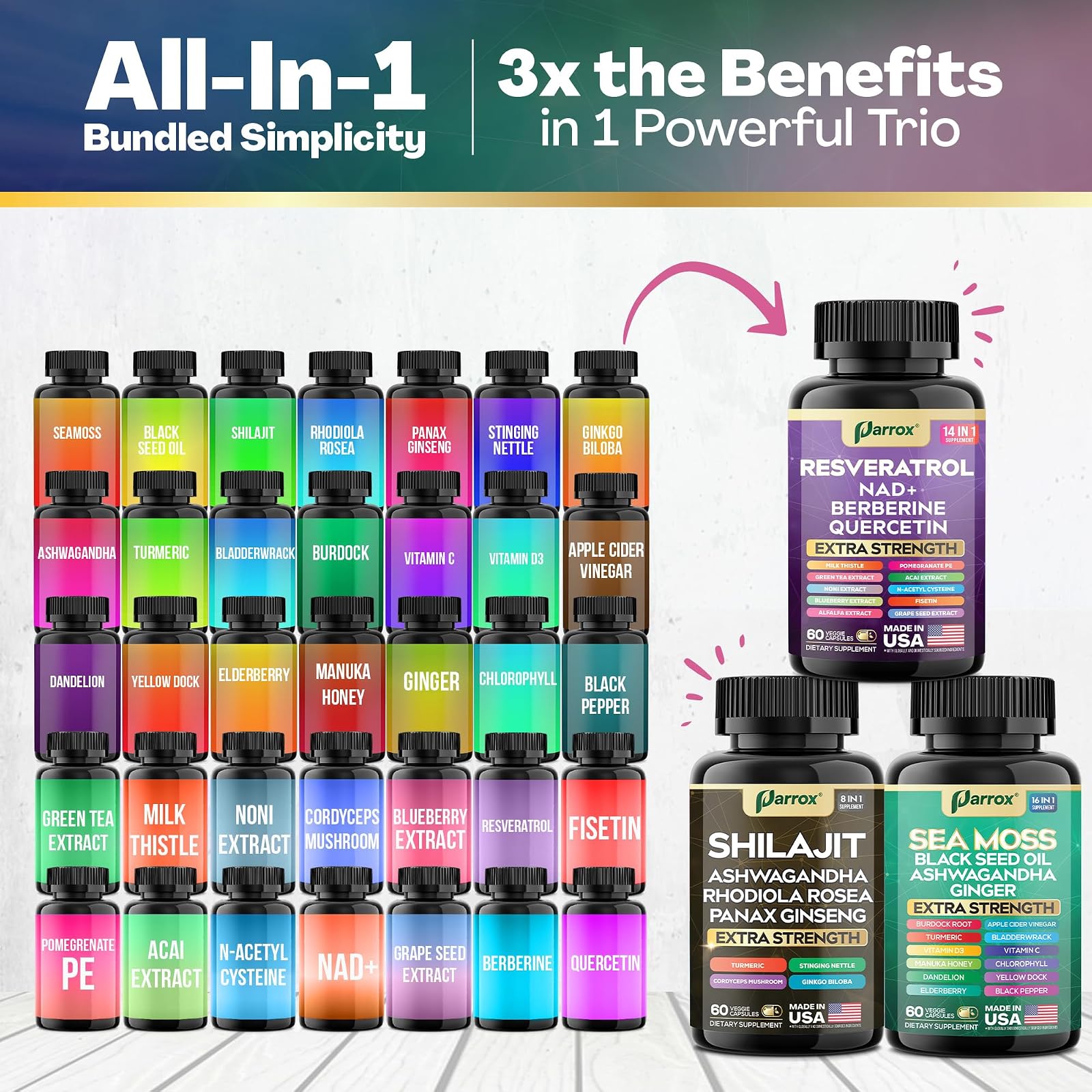 Advanced wellness trio for vitality