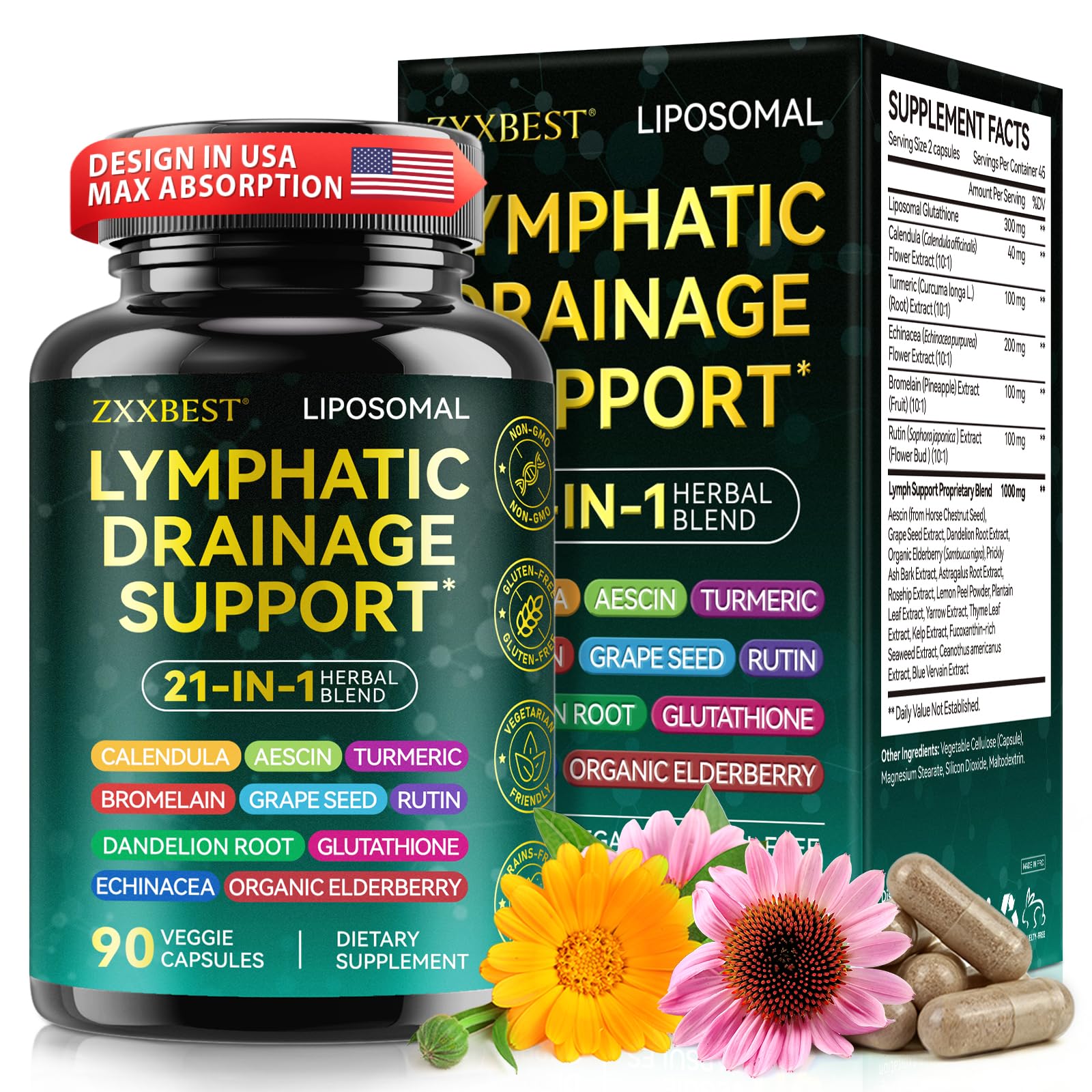 Aescia lymphatic support capsules