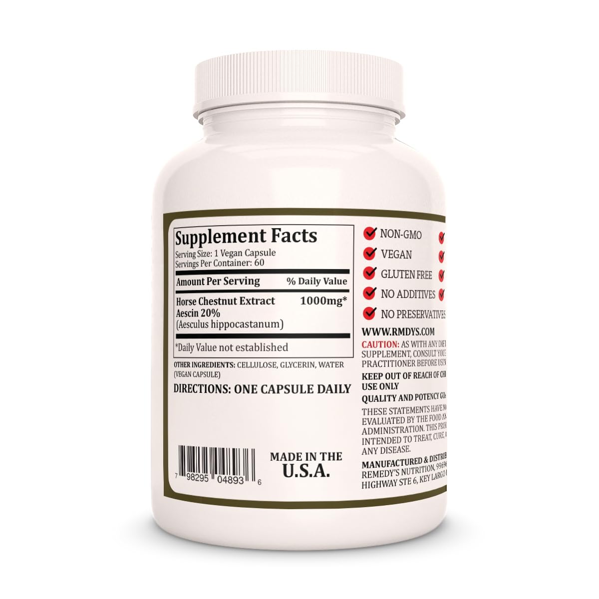 Aescin capsules for healthy circulation