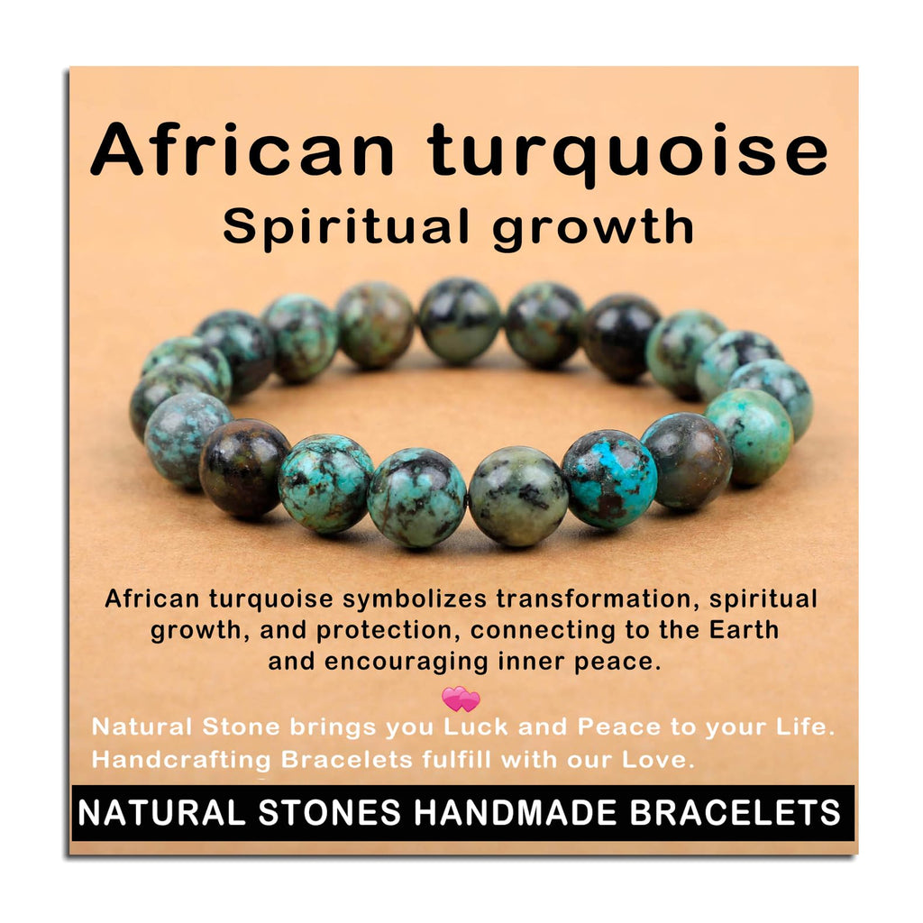 African turquoise stretch bracelet