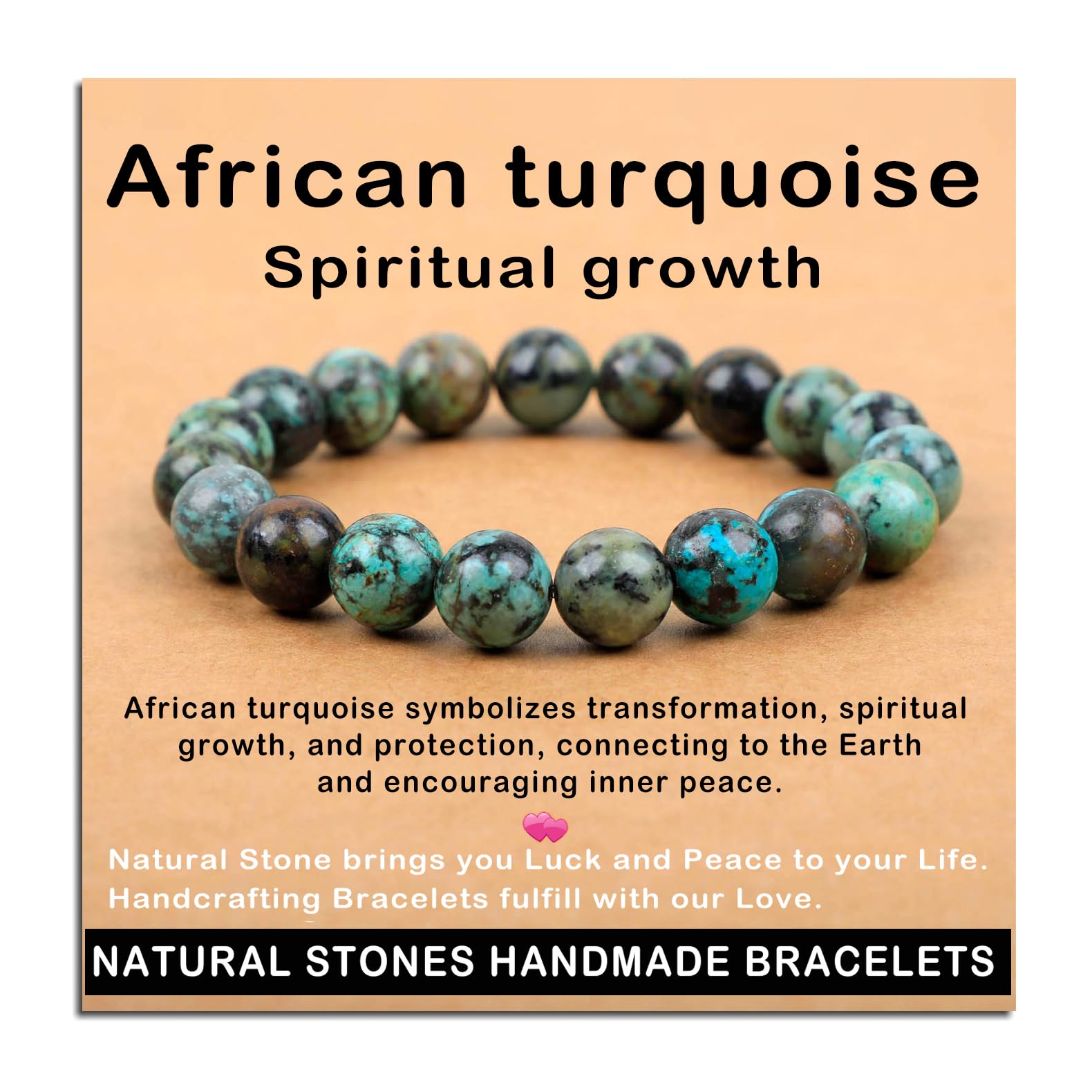 African turquoise stretch bracelet