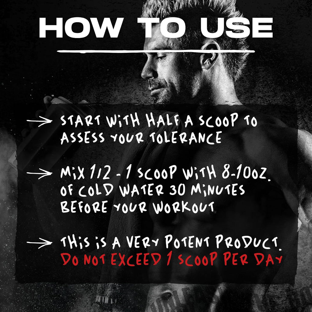 AFTERDARK pre-workout powder with 400 mg caffeine