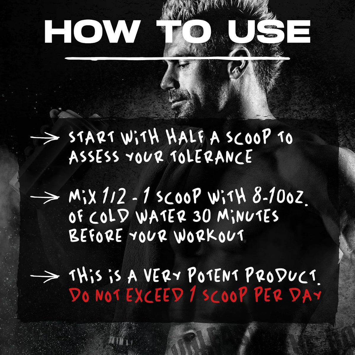 AFTERDARK pre-workout powder with 400 mg caffeine
