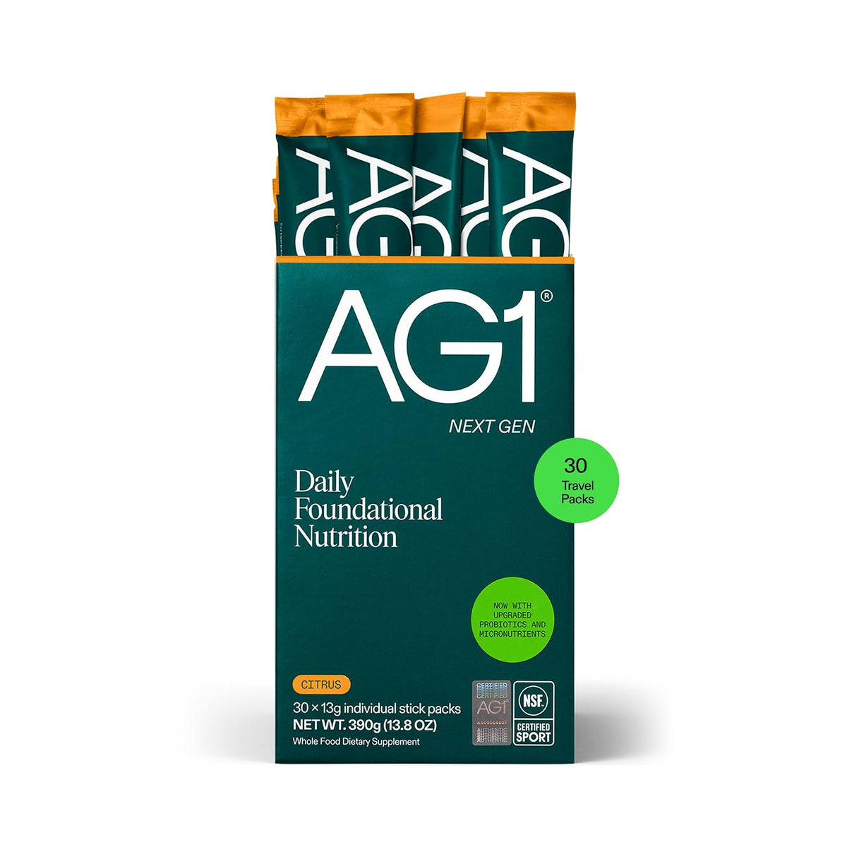 AG1 greens powder travel packs
