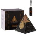 Agate Mart orgonite pyramid with black tourmaline
