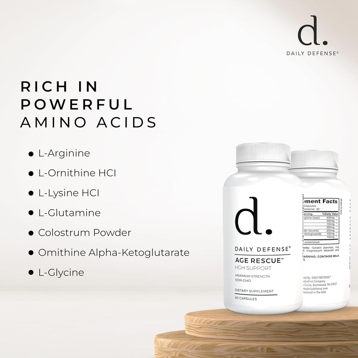 Age Rescue amino acids support muscle recovery