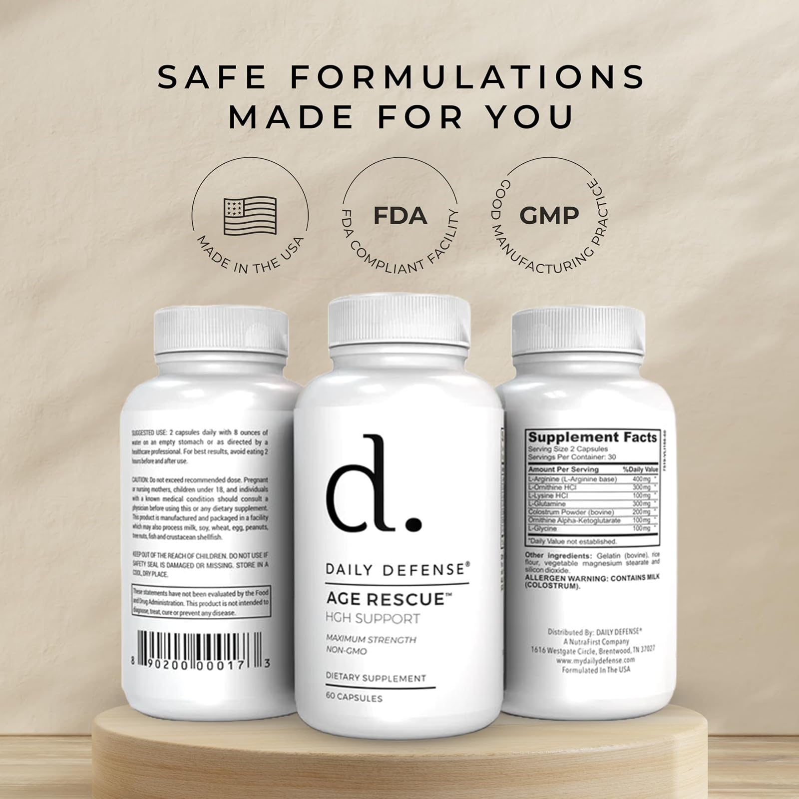 Age Rescue capsules for daily nutritional support