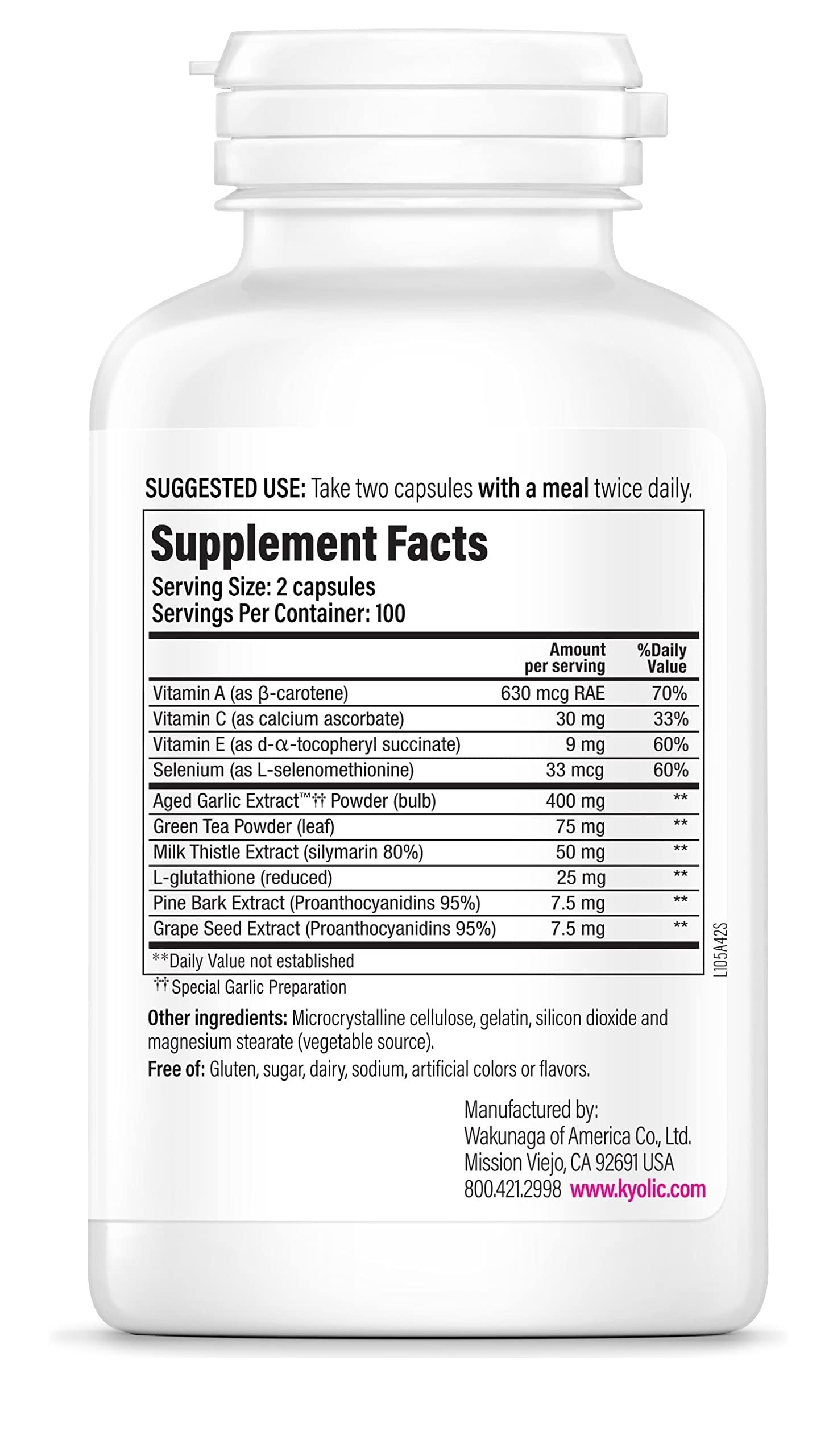 Aged garlic capsules for cardiovascular support