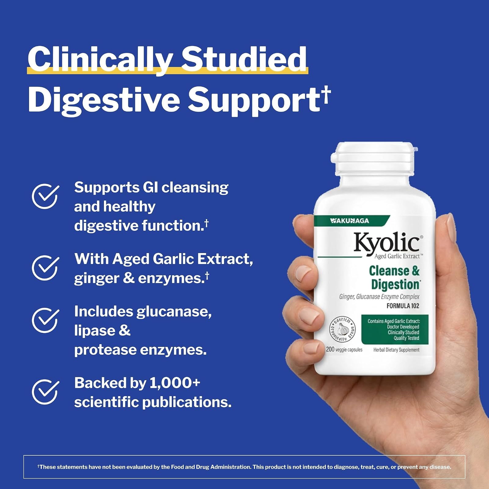 Aged garlic capsules for heart support