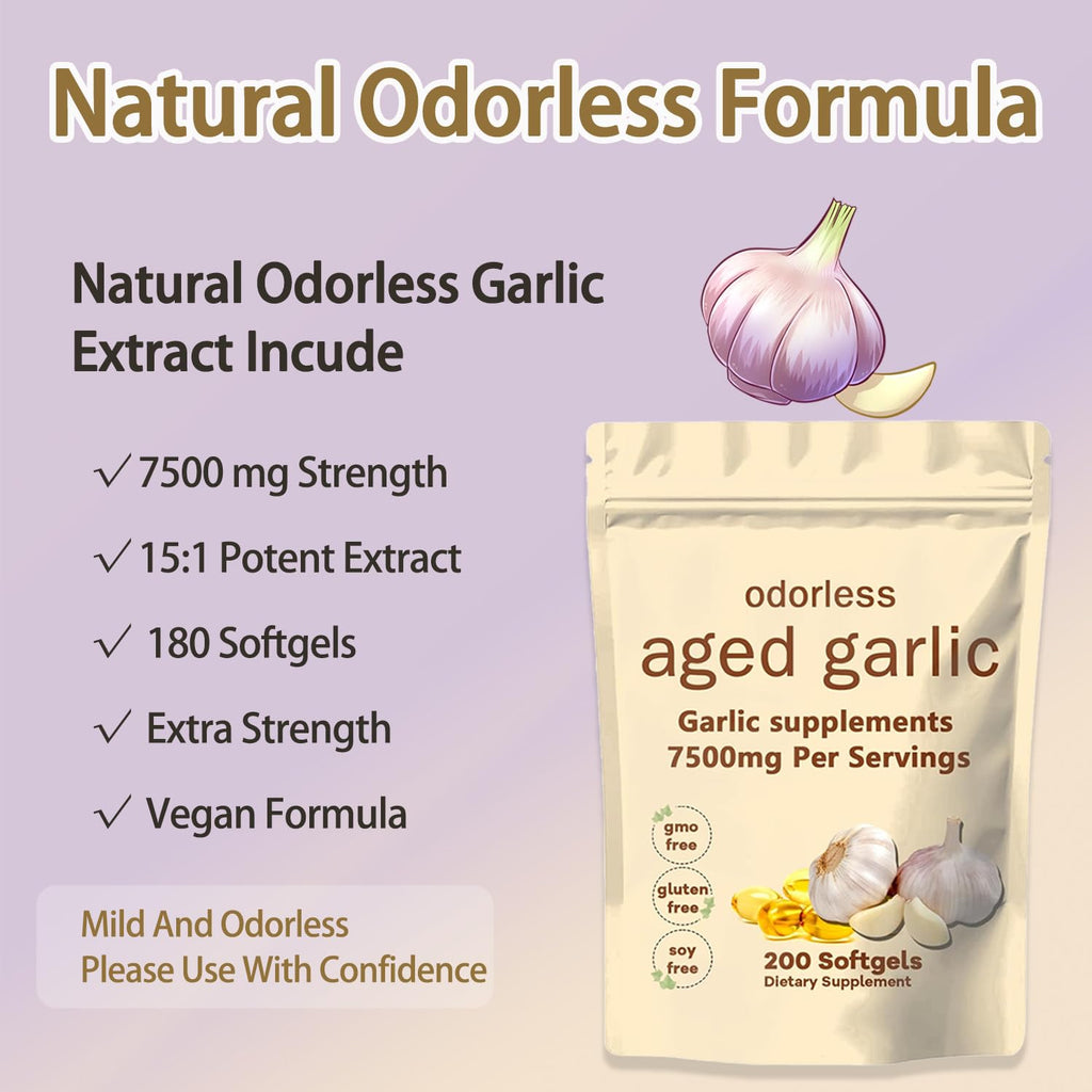 Aged garlic extract for heart health