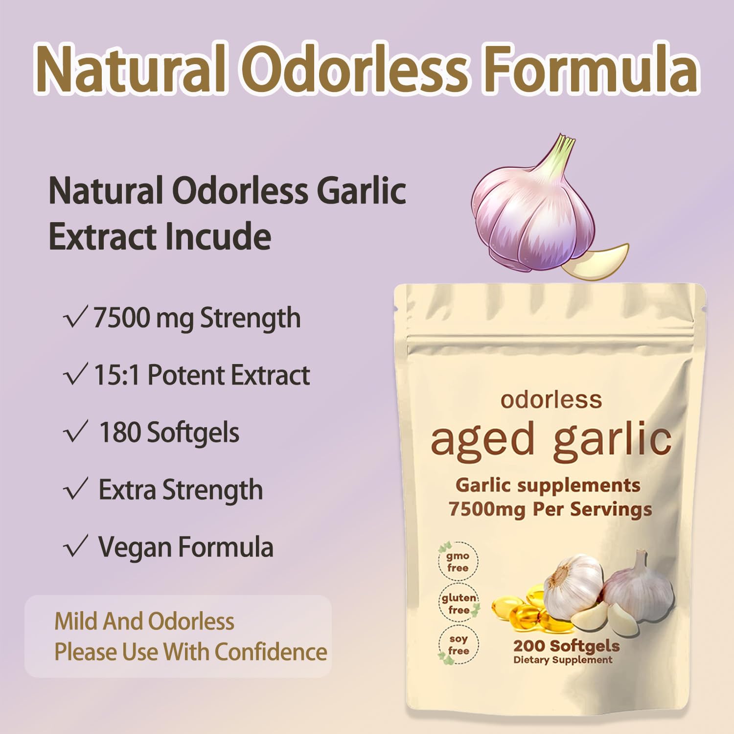 Aged garlic extract for heart health