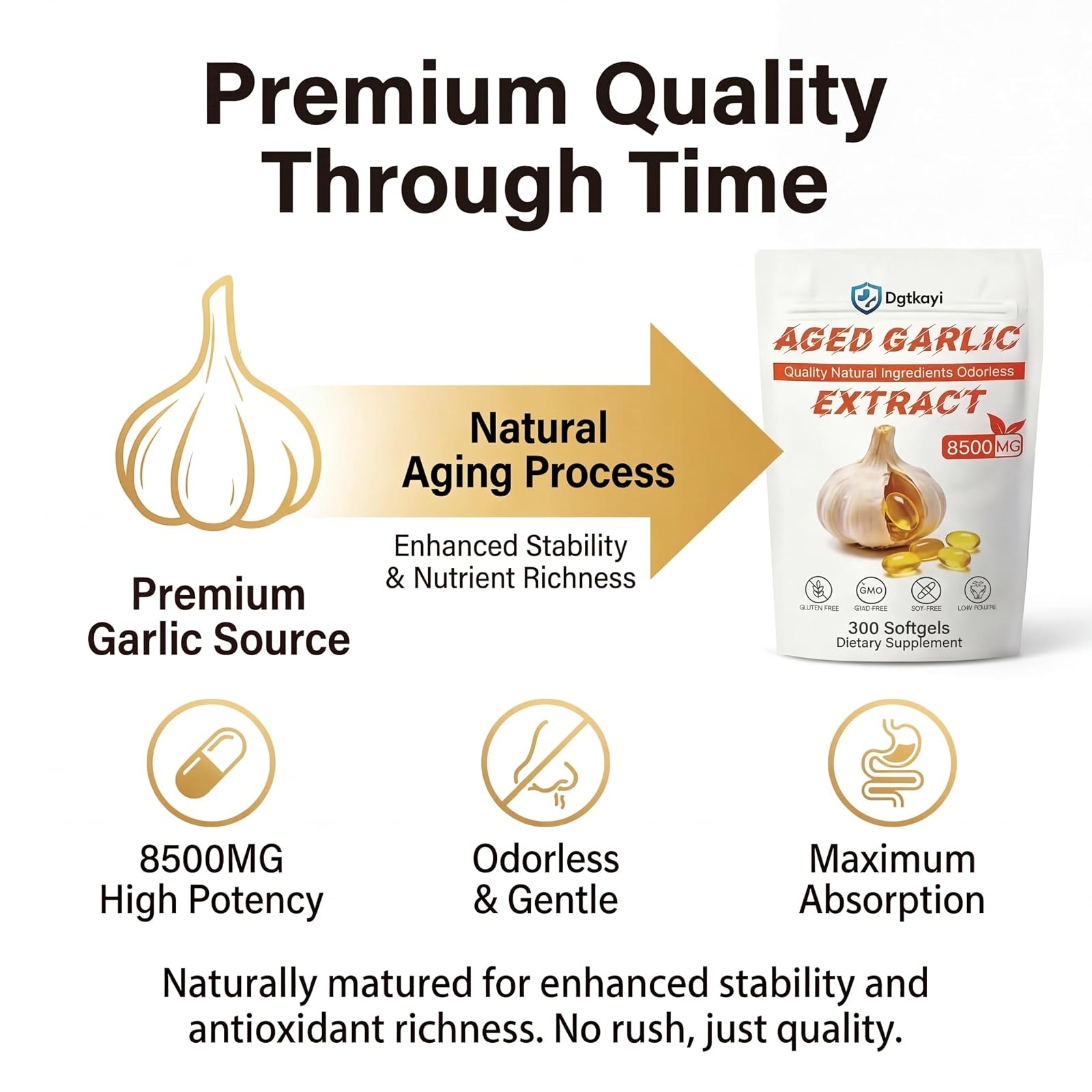 Aged garlic extract for heart health
