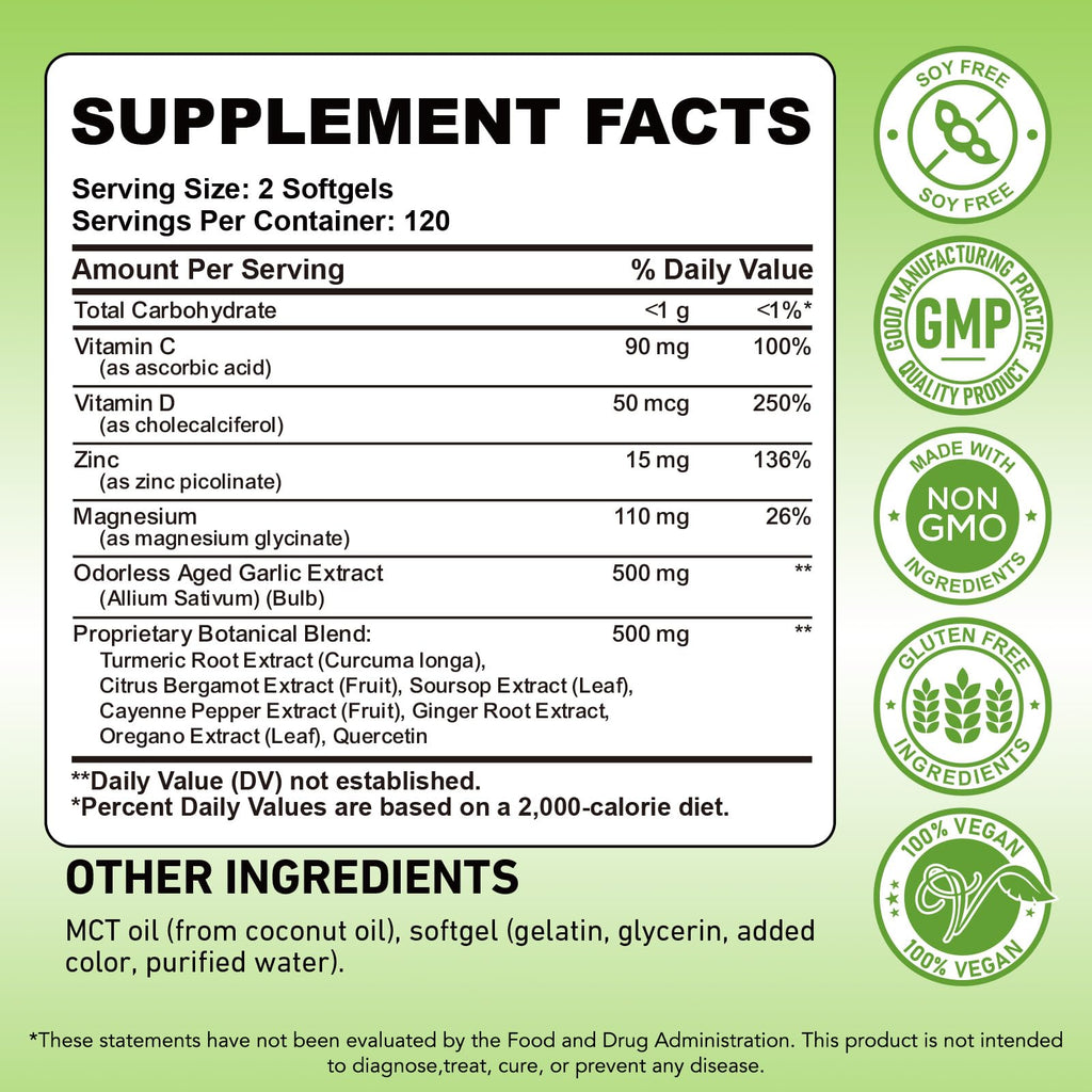 Aged garlic extract for heart health