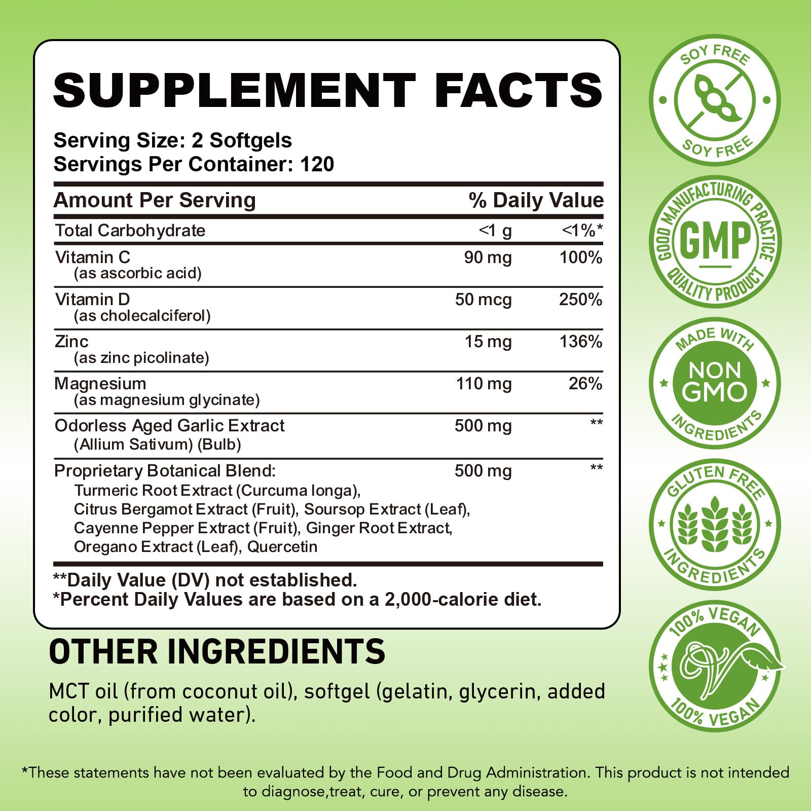 Aged garlic extract for heart health