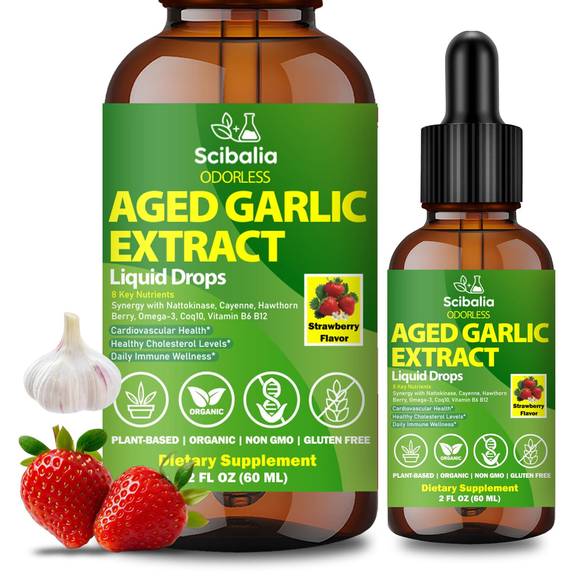 Aged garlic extract liquid drops