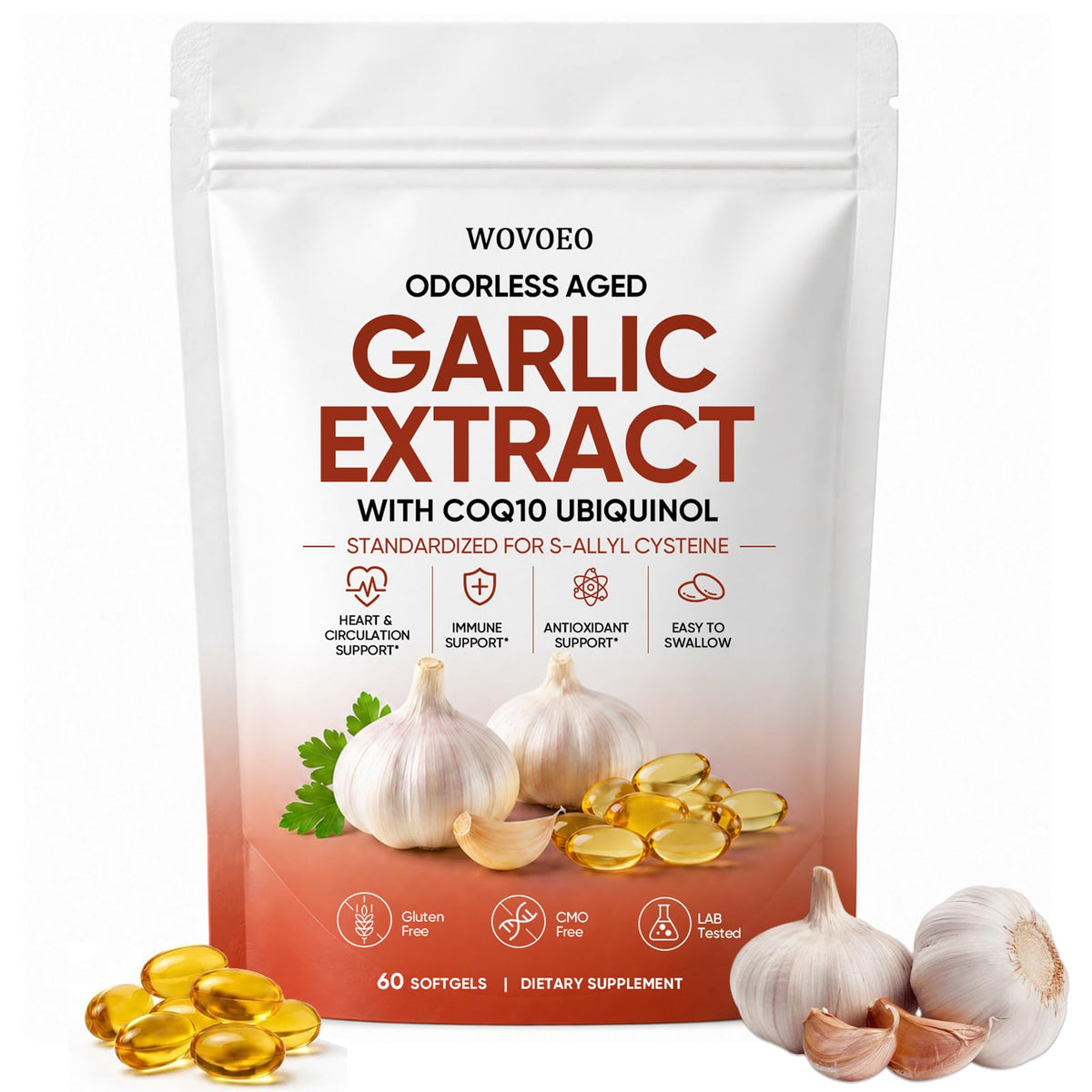Aged garlic extract softgels 600 mg