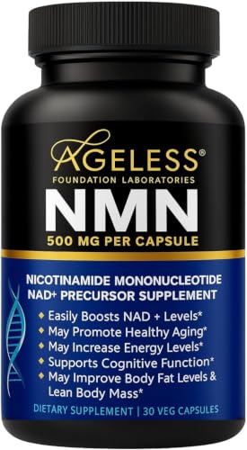Ageless NMN 500 mg capsules for energy
