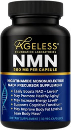 Ageless NMN 500 mg capsules for energy