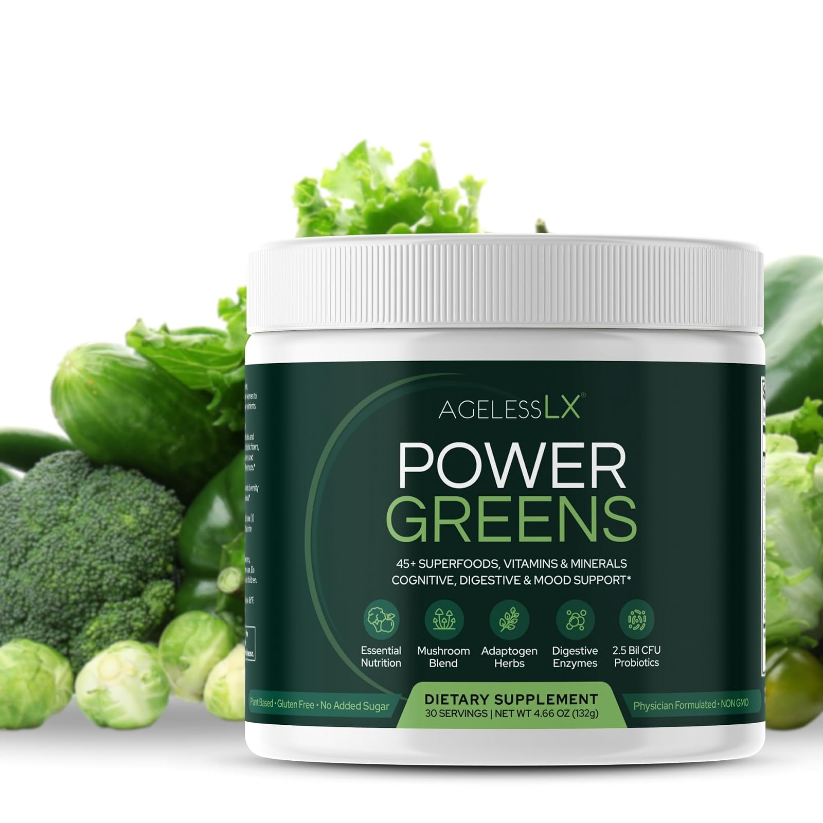 AgelessLX Power Greens multivitamins for women