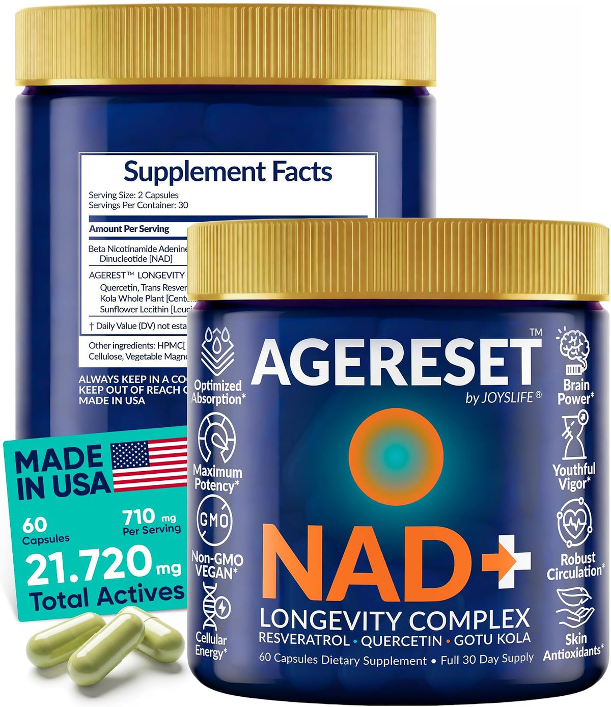 AGERESET NAD supplement for energy