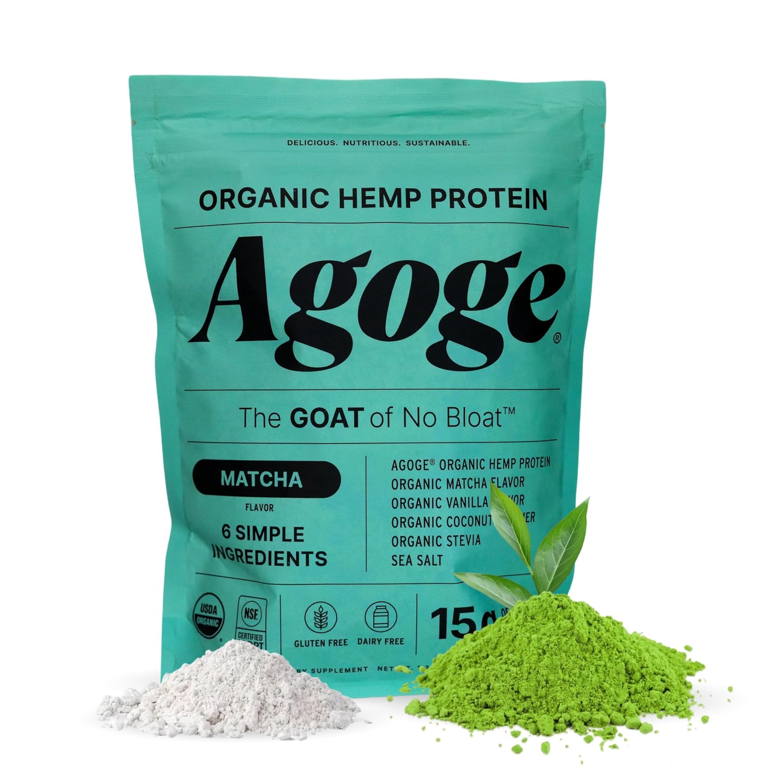 Agoge hemp protein powder matcha