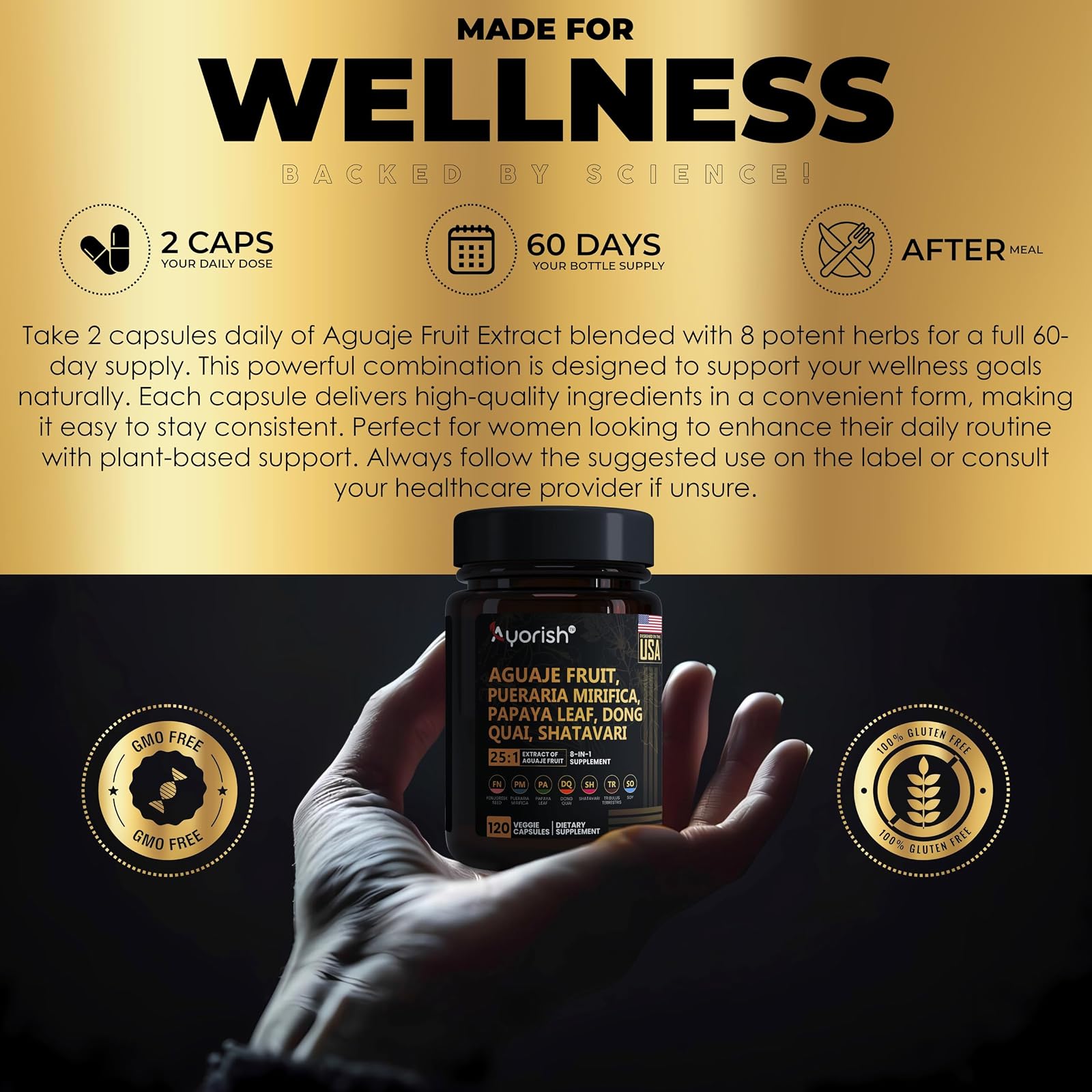 Aguaje capsules for vitality