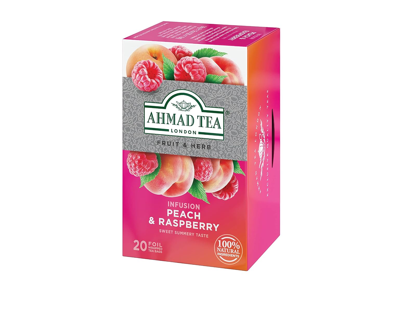 Ahmad Tea Peach Raspberry herbal infusion