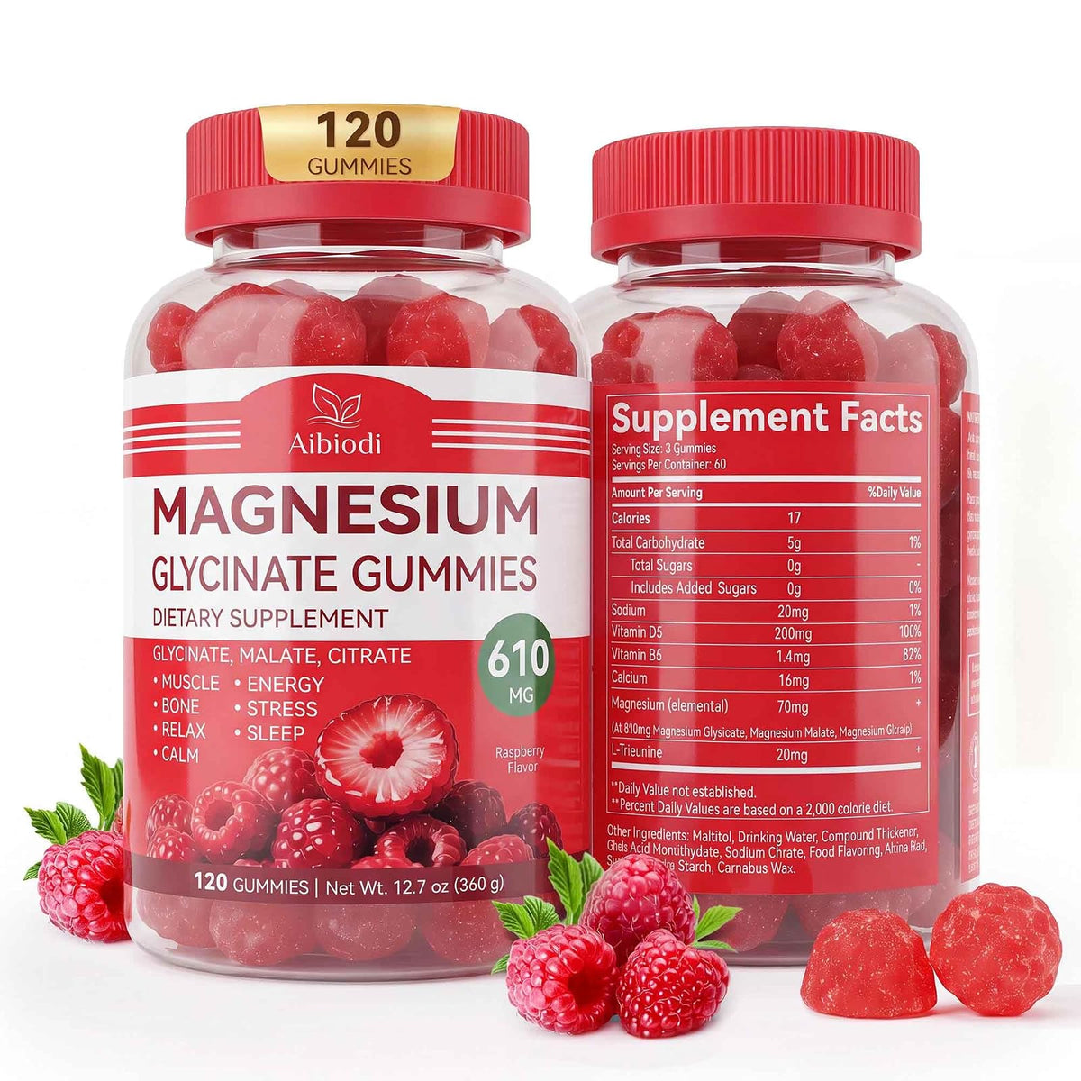 Aibiodi magnesium glycinate gummies for relaxation
