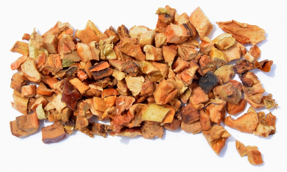 Air dried apples for herbal tea