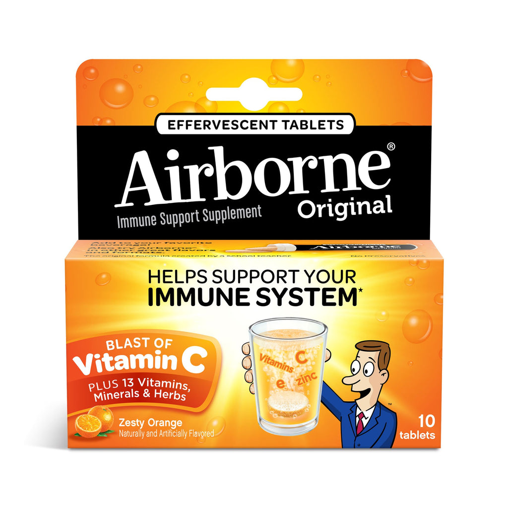 Airborne effervescent vitamin tablets