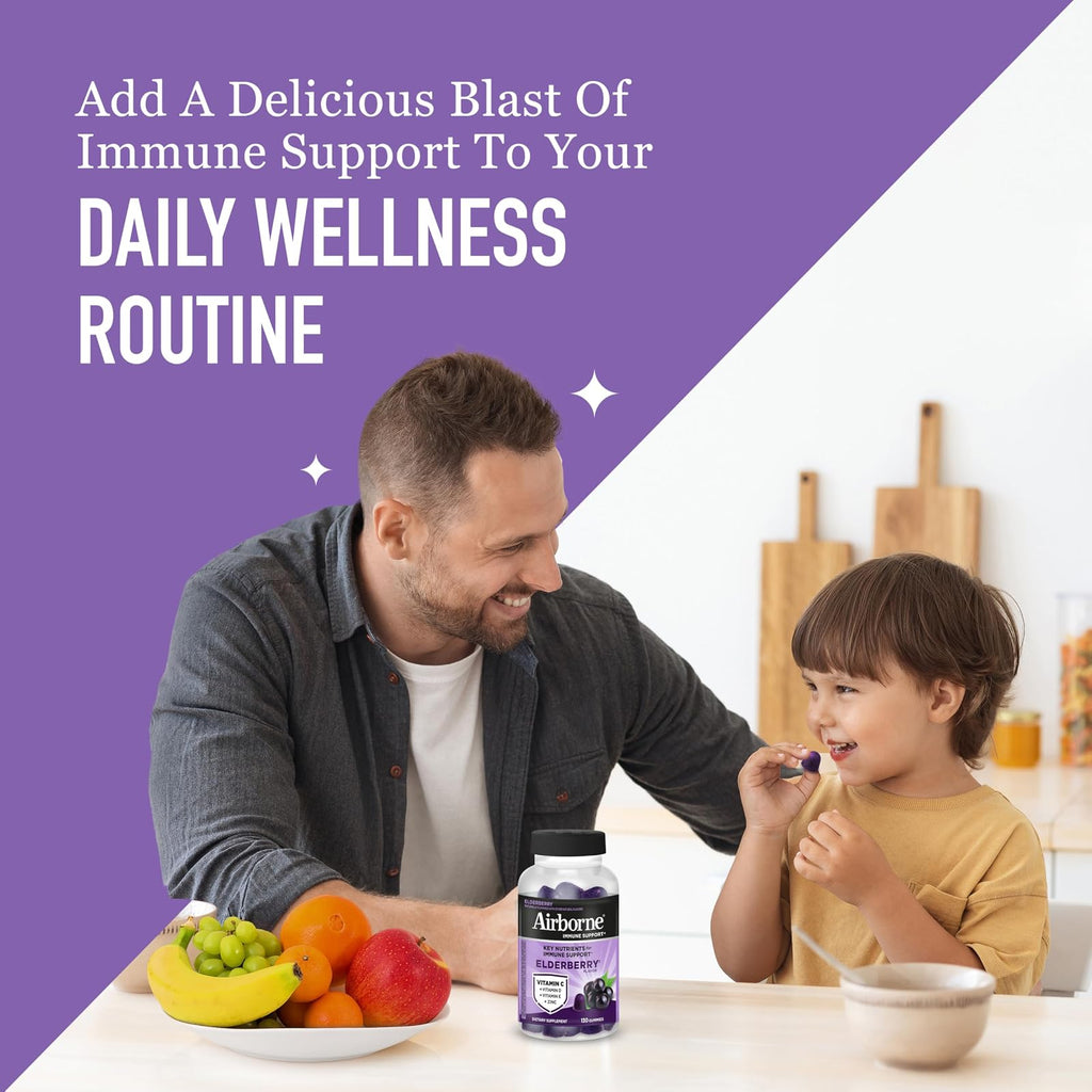 Airborne elderberry gummies for cold season