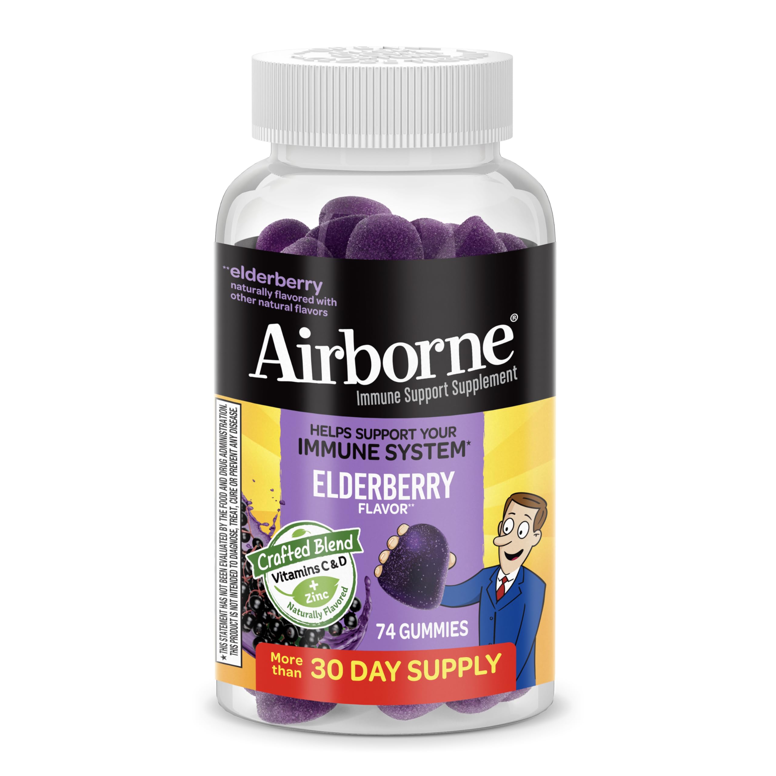 Airborne elderberry gummies for immunity