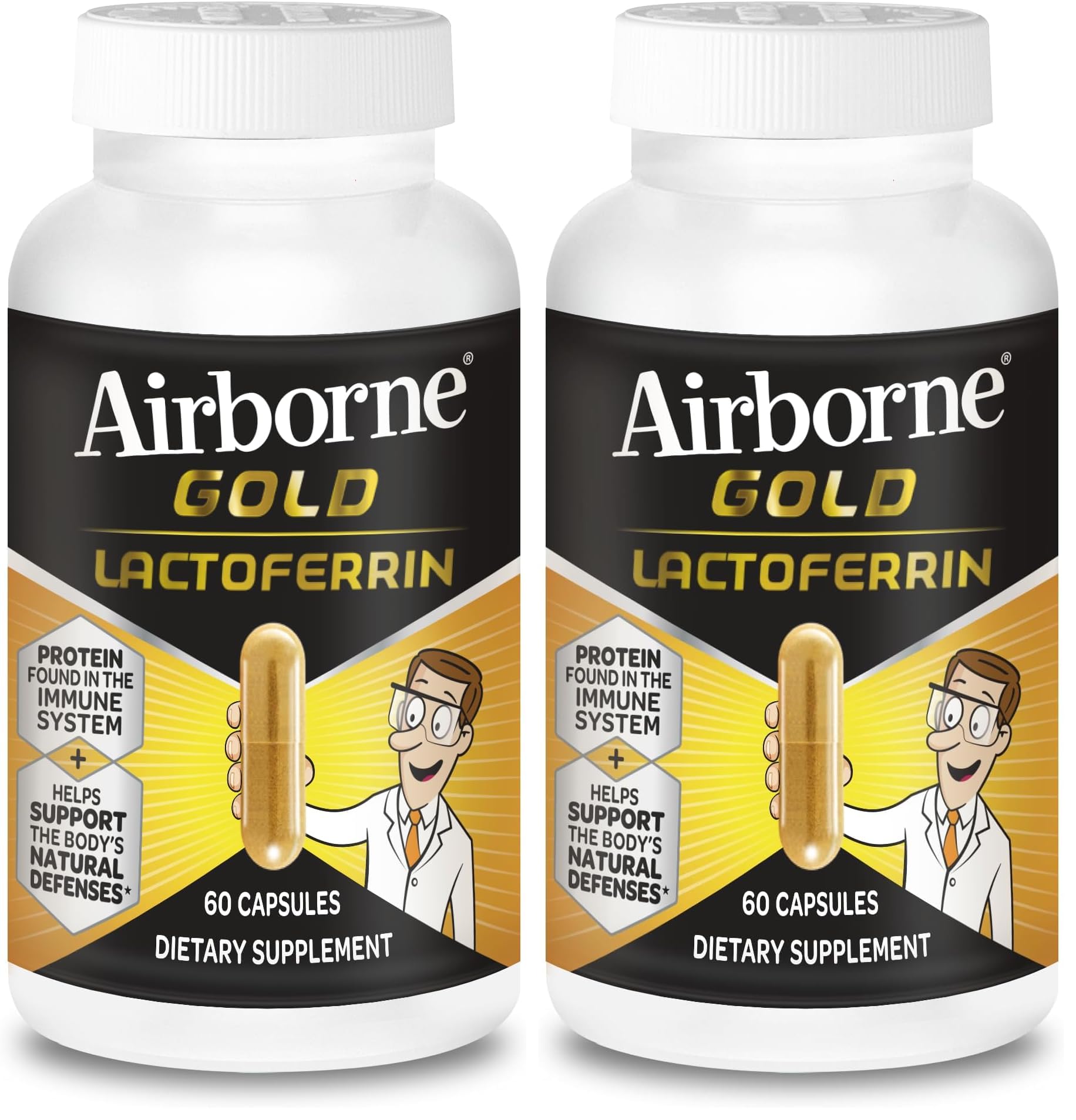 Airborne Gold lactoferrin capsules for immunity