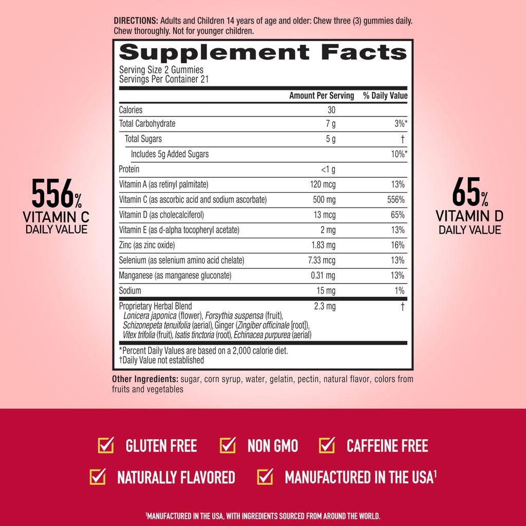 Airborne Kids vitamin gummies 42 ct