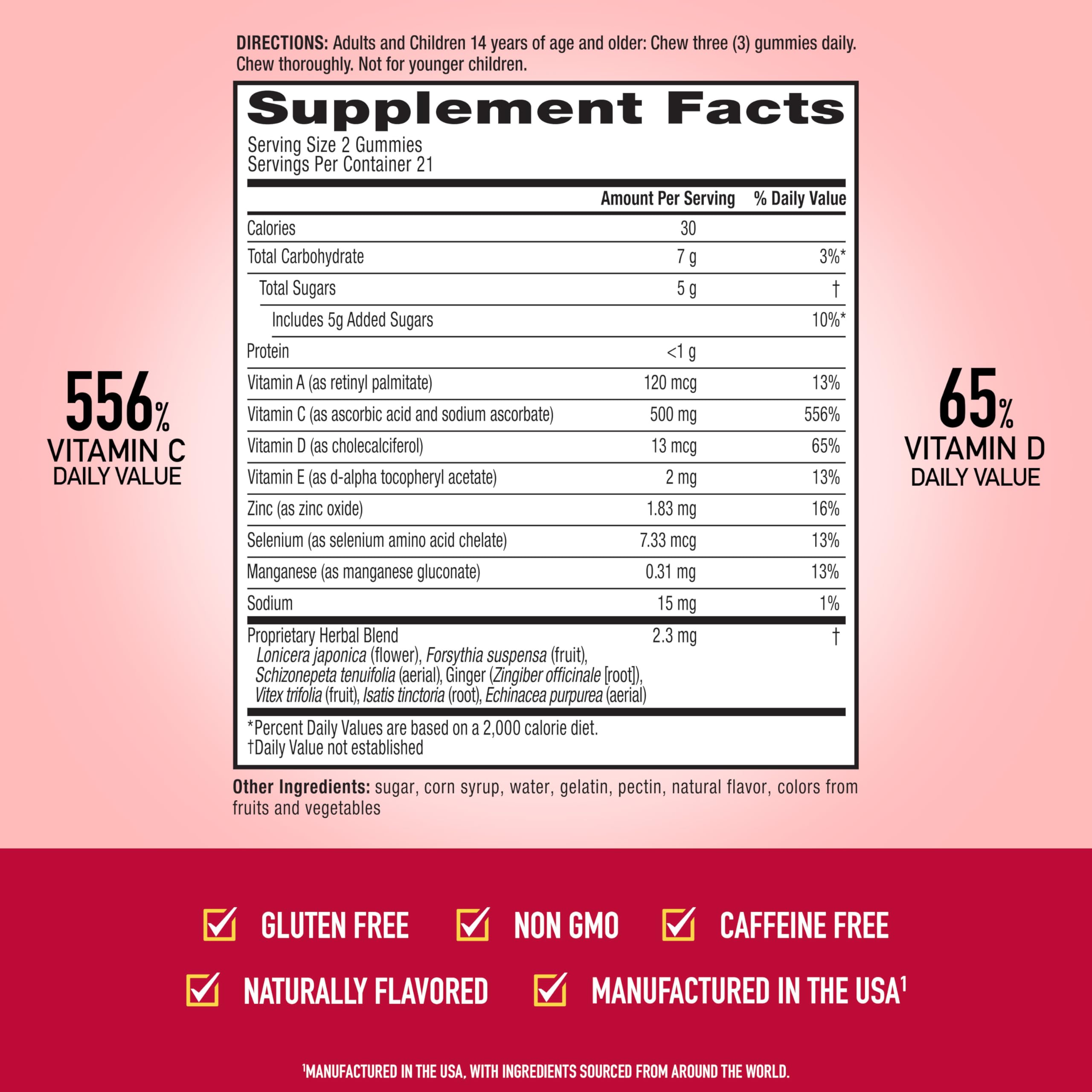 Airborne Kids vitamin gummies 42 ct