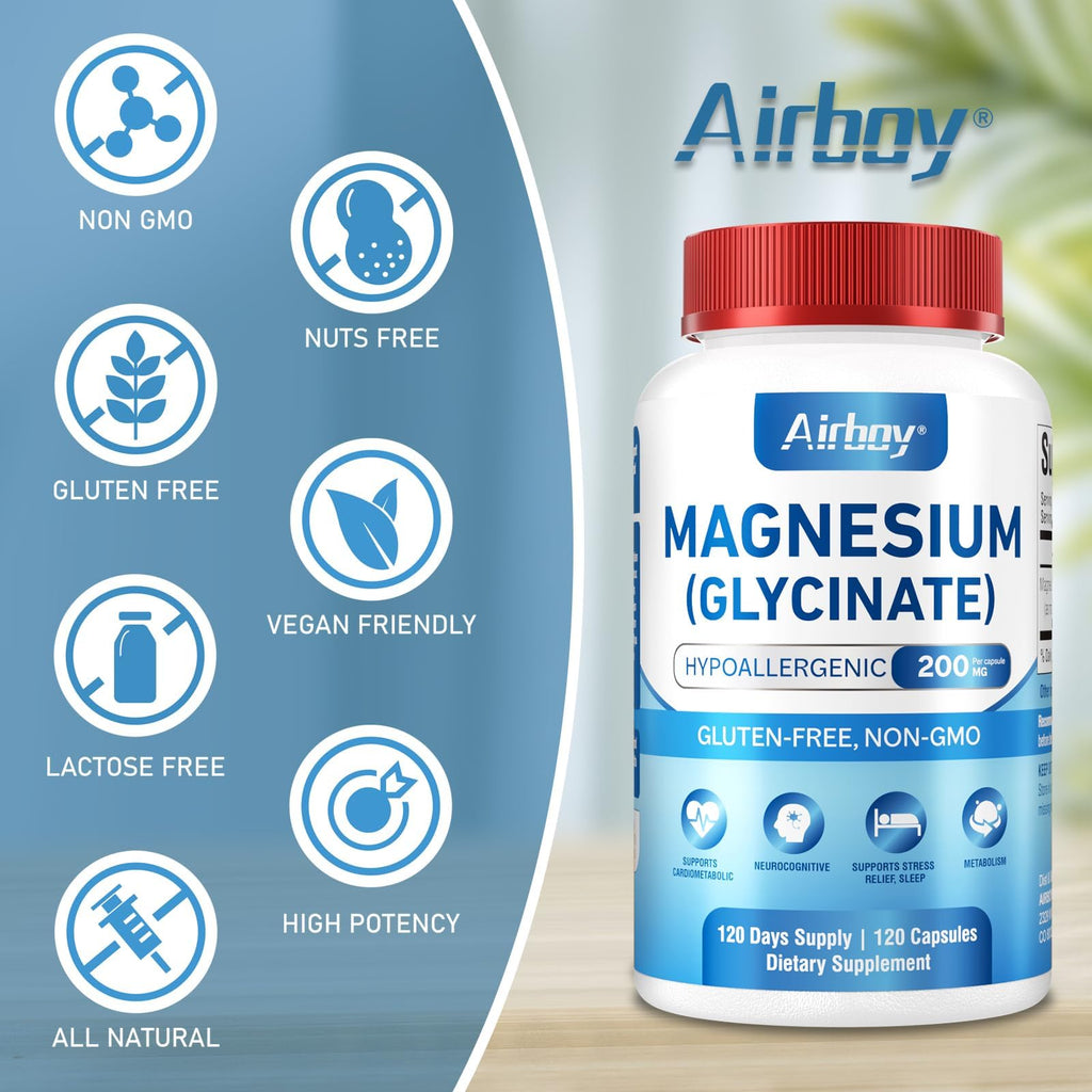Airboy magnesium capsules for overall health