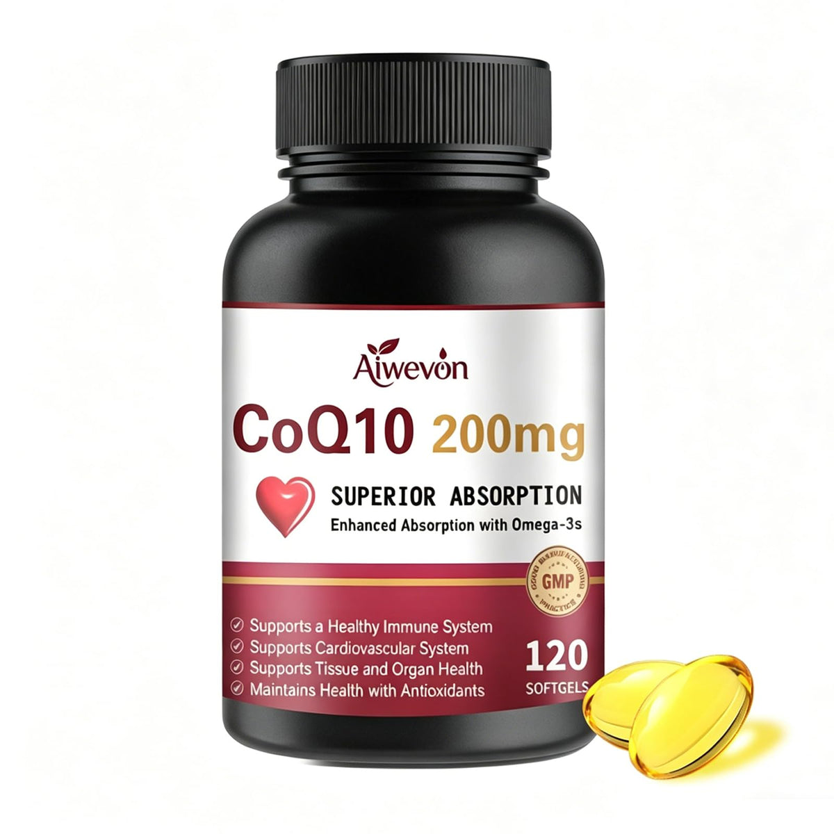 Aiwevon CoQ10 200 mg softgels