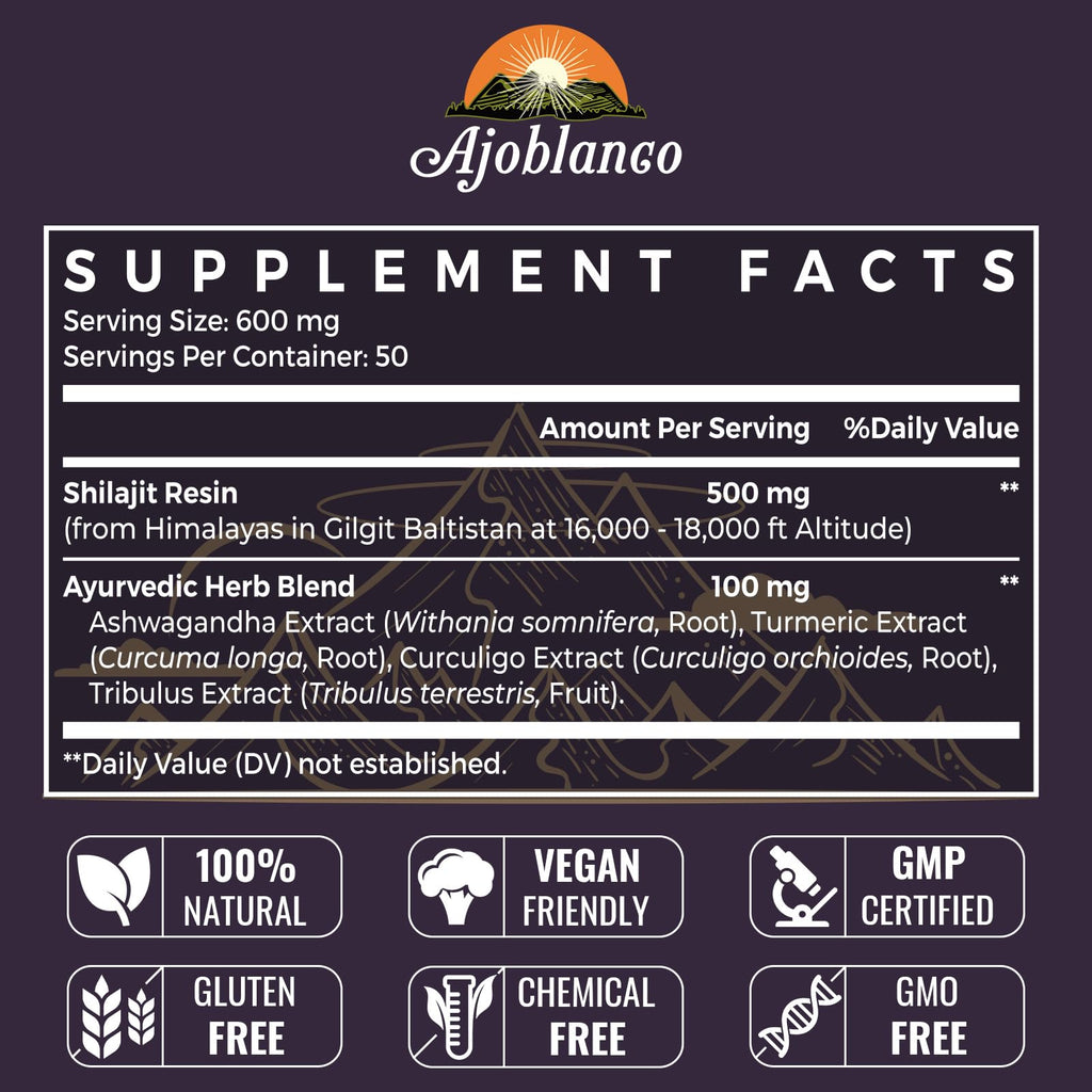 Ajoblanco shilajit for wellness