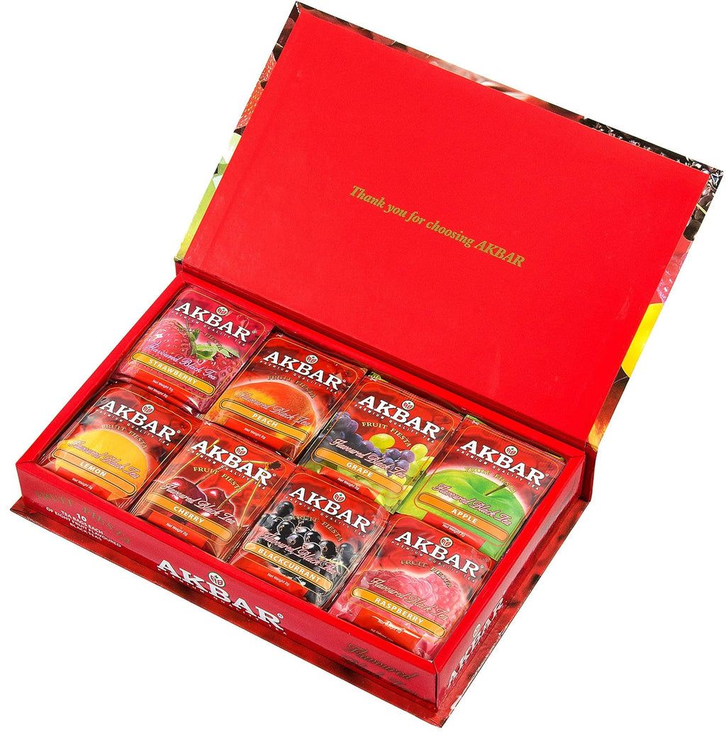 Akbar fruit flavored black tea bags