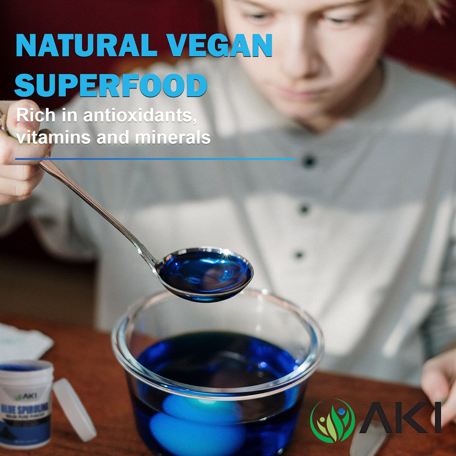 AKI spirulina for vegan meal prep