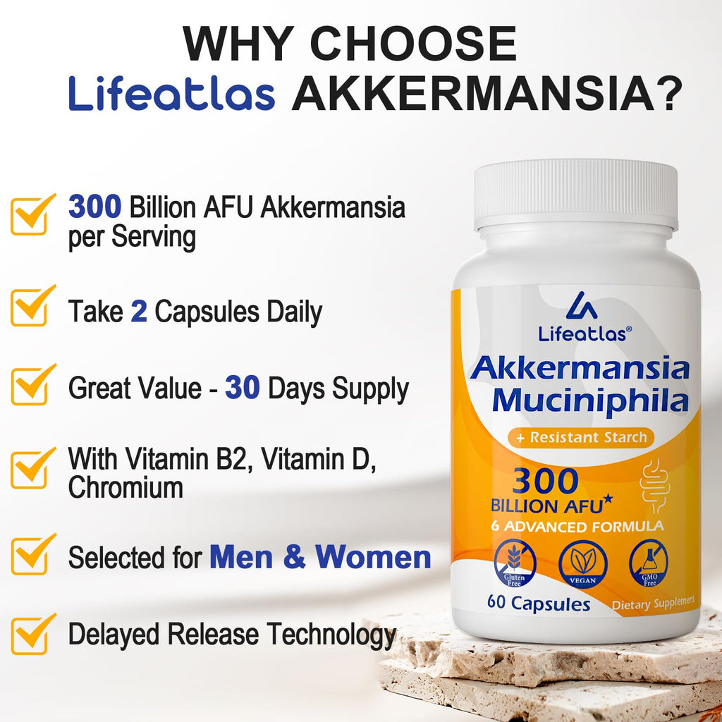 Akkermansia 50 billion cfu capsules